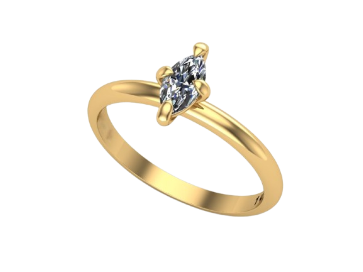 Montura Dina Oro Amarillo 14K – Joyeria Jalos
